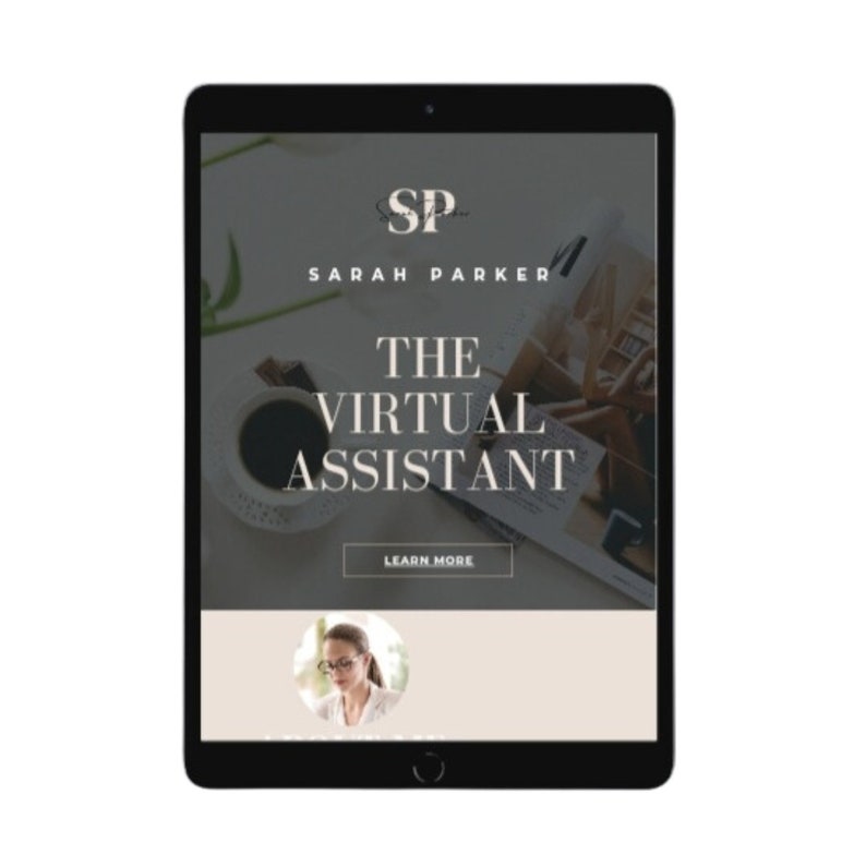Virtual Assistant Website Template | Minimal Canva Website Template for ...