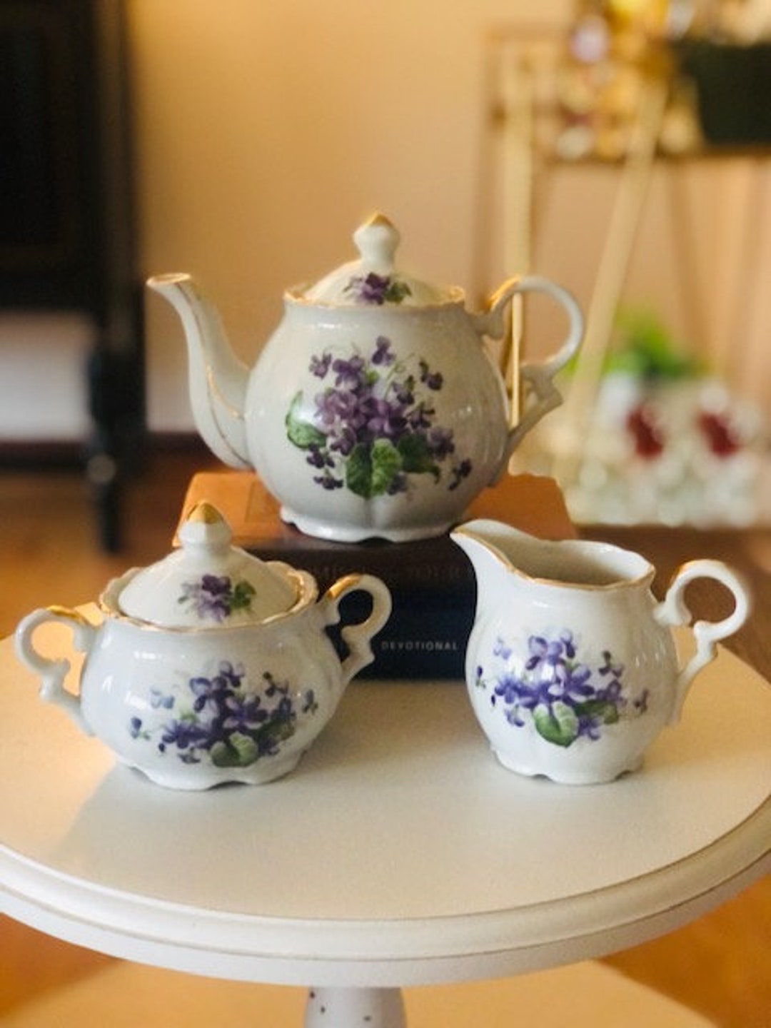 Vintage Teapot With Cream and Sugar Set, Made in Japan, Highmount ...