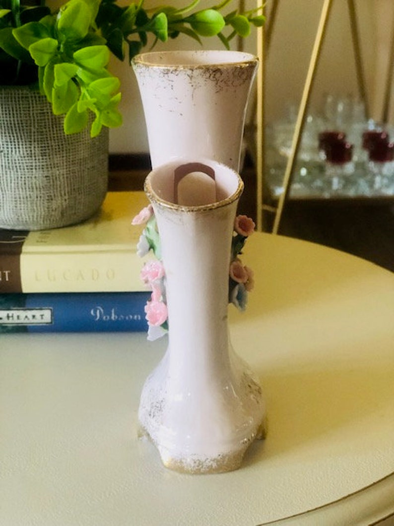 Vintage Lefton China Pink Bud Vase, 1950s Vase, Small Vase, Valentine's ...