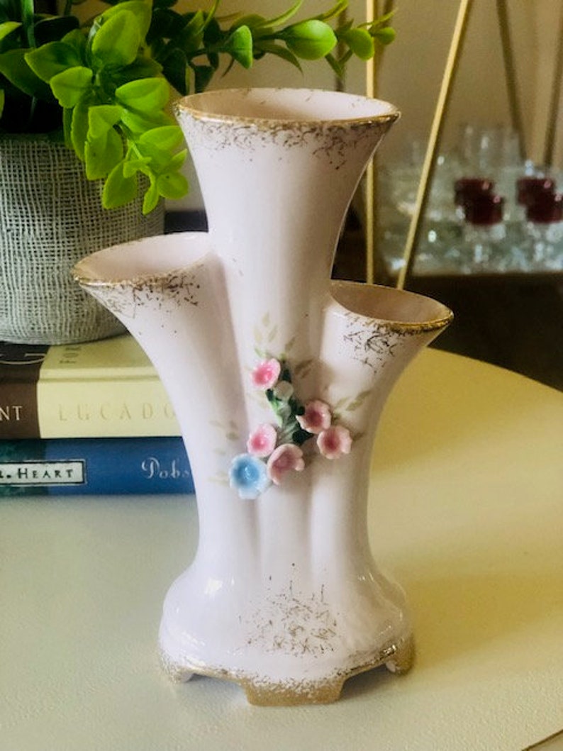 Vintage Lefton China Pink Bud Vase, 1950s Vase, Small Vase, Valentine's ...