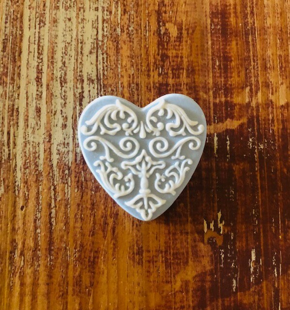 Vintage Wedgwood Jasperware Blue Heart Pin Brooch. Heart Pin, Heart ...