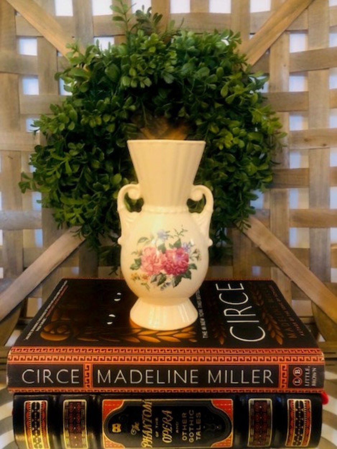 1950s Vintage Royal Copley Double Handle Floral Vase, Girlfriend Gift ...