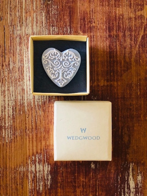 Vintage Wedgwood Jasperware Blue Heart Pin Brooch. Heart Pin, Heart ...