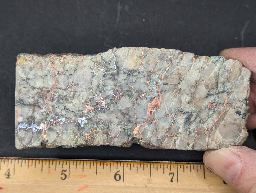 Native Copper in Quartz Ore Rough Mineral Lapidary Specimen Slabs ...