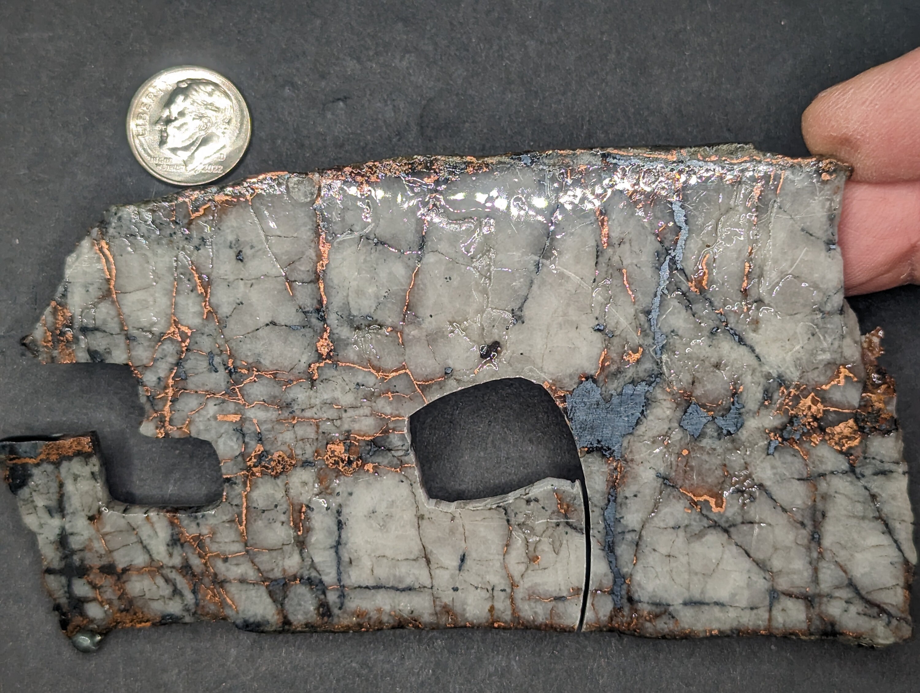 Native Copper in Quartz Ore Rough Mineral Lapidary Specimen Slabs From ...