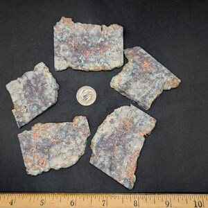 Native Copper in Quartz Ore Rough Mineral Lapidary Specimen Slabs ...