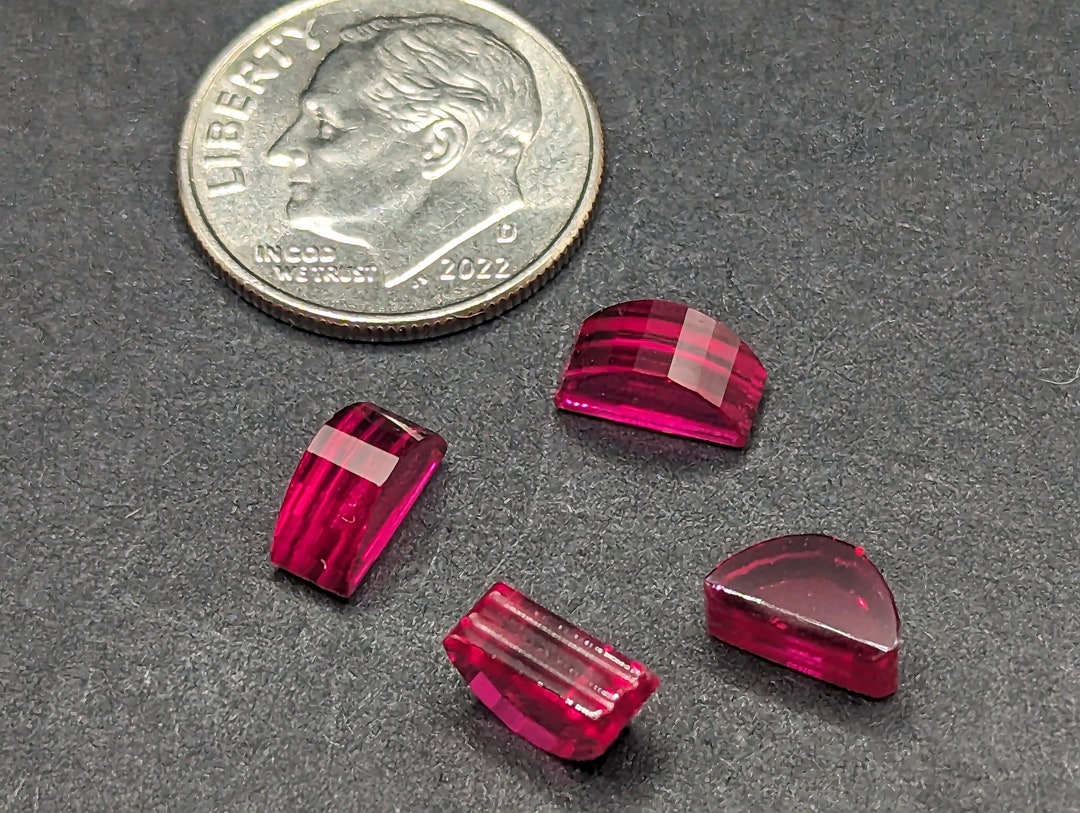 Lab Grown Czochralski Ruby Faceted 8x3.5x4.5 Bridge Cut Loose Gemstones ...