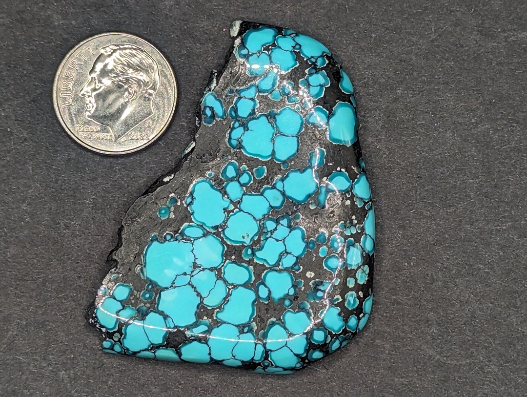 Stabilized Blue Hubei Spiderweb Turquoise Rough Slabs Slices - Etsy