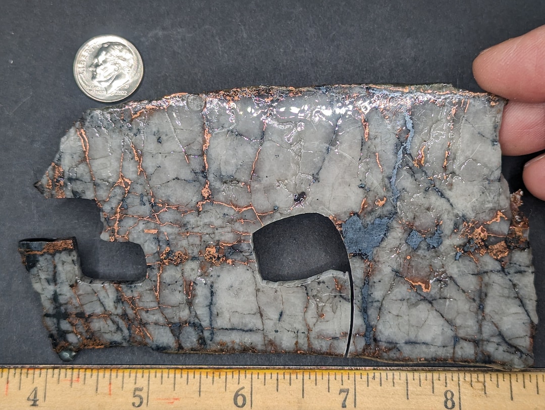 Native Copper in Quartz Ore Rough Mineral Lapidary Specimen Slabs From ...