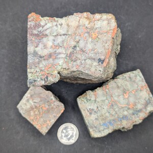 Native Copper in Quartz Ore Rough Mineral Lapidary Specimen Slabs ...