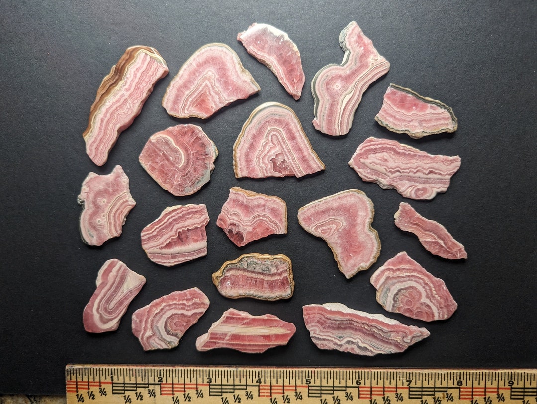 Rhodochrosite Polished Stalactite Slices Slabs From Argentina - Etsy