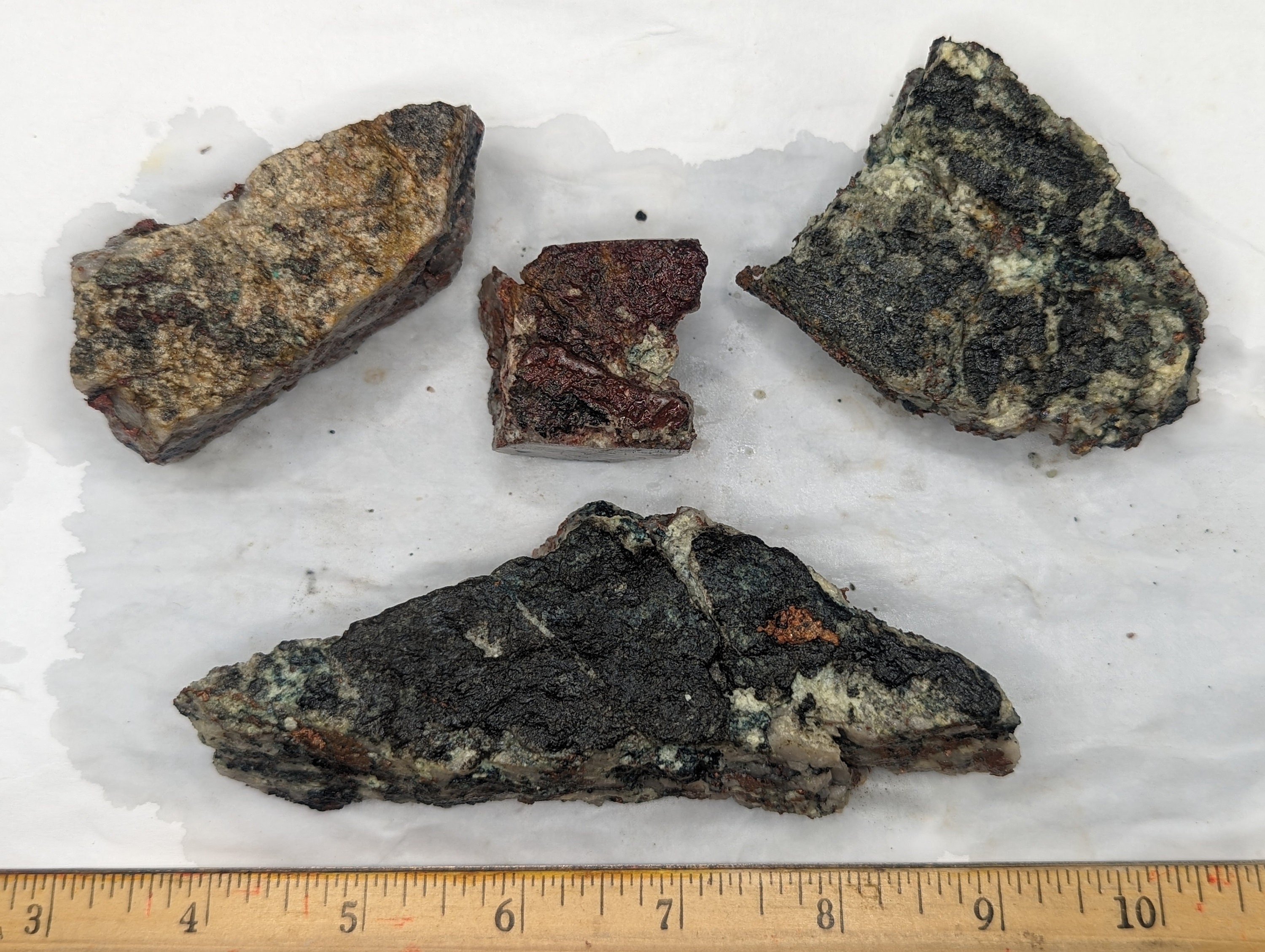 Native Copper in Quartz Ore Rough Mineral Lapidary Specimen Slabs ...