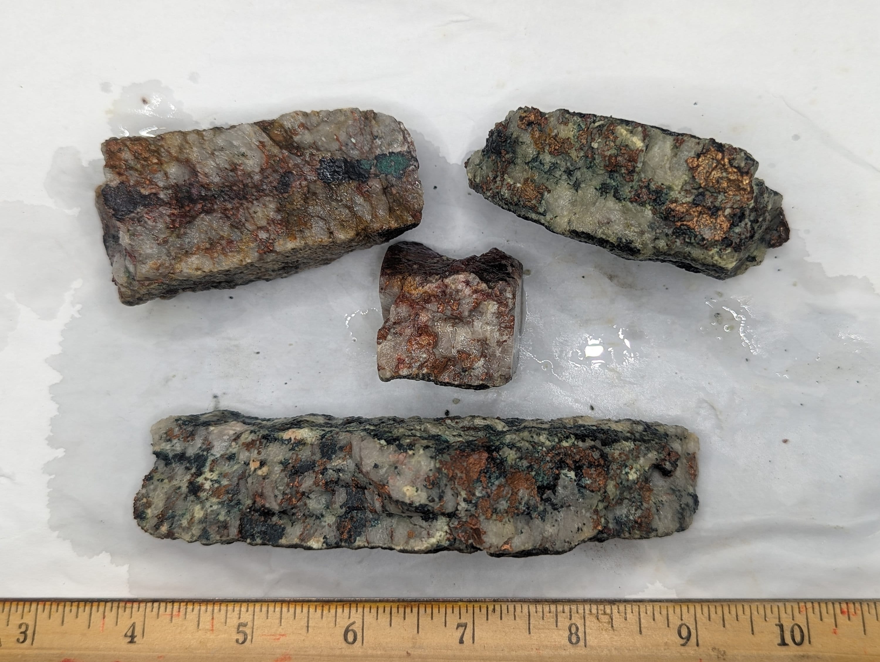Native Copper in Quartz Ore Rough Mineral Lapidary Specimen Slabs ...
