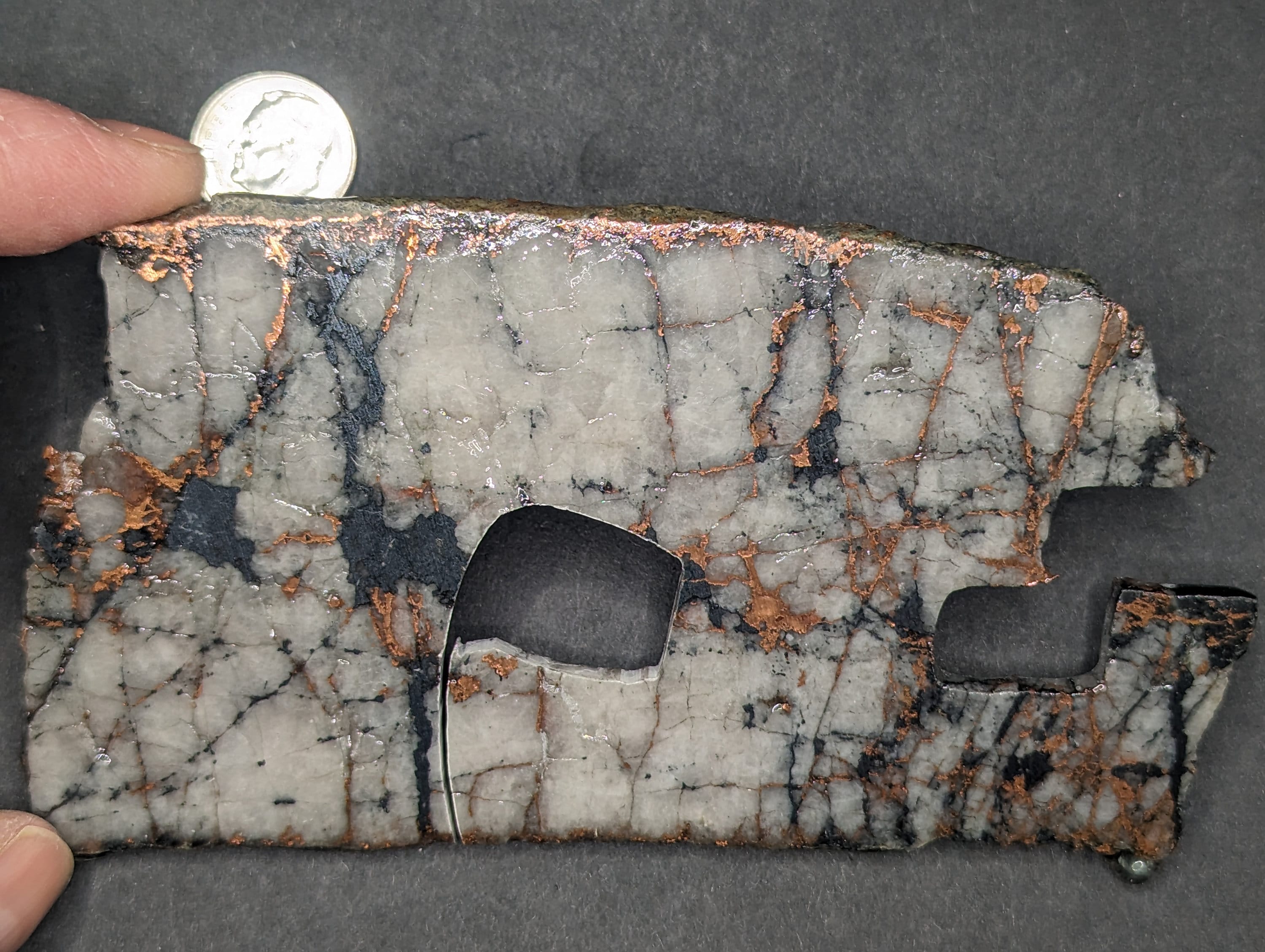 Native Copper in Quartz Ore Rough Mineral Lapidary Specimen Slabs From ...