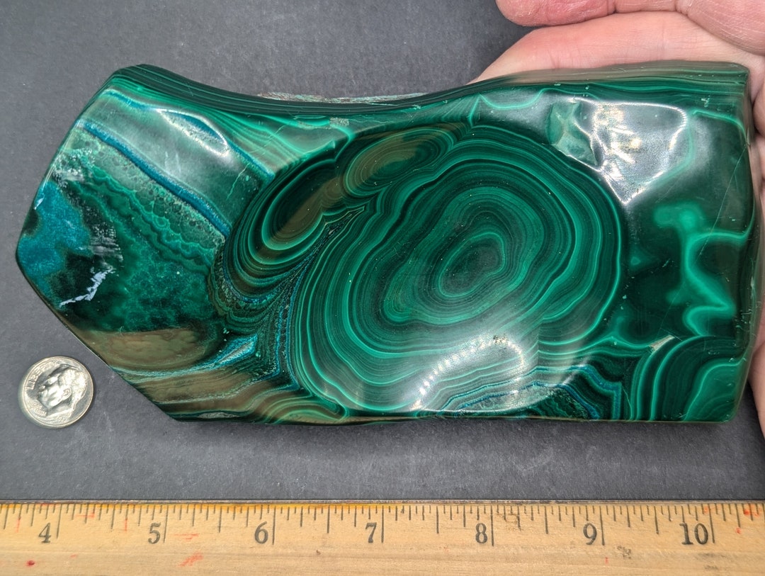 Malachite 'old Stock' Congo Polished Rough Stone - Etsy