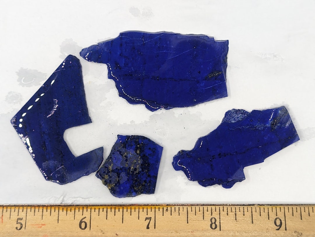 Lapis Lazuli Rough Lapidary Mineral Slabs Slices From Afghanistan - Etsy