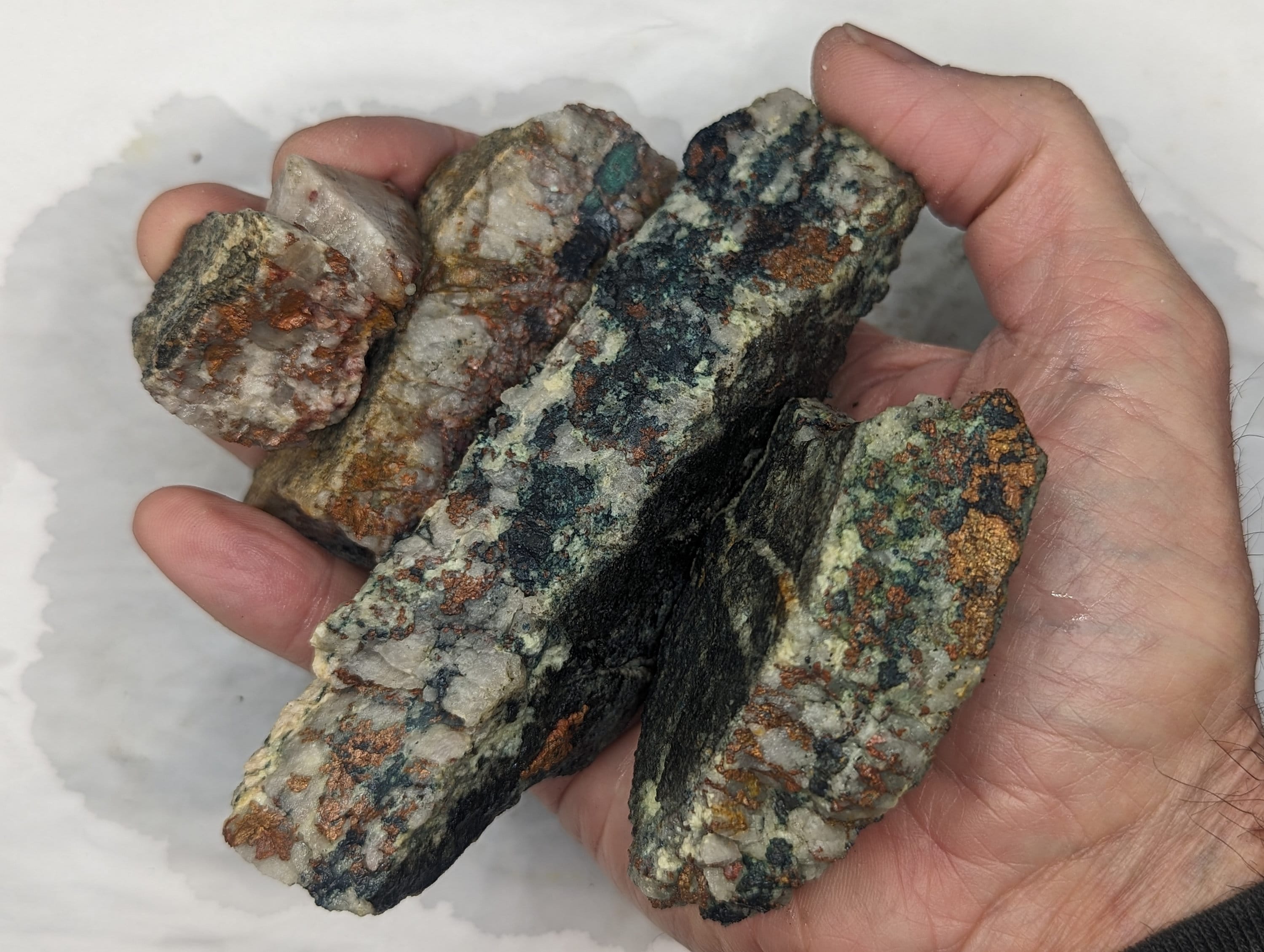 Native Copper in Quartz Ore Rough Mineral Lapidary Specimen Slabs ...
