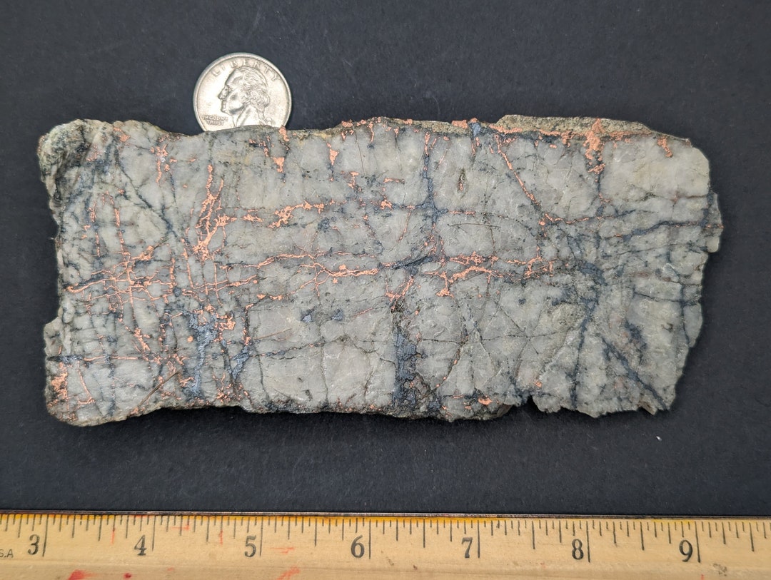 Native Copper in Quartz Ore Rough Mineral Lapidary Specimen Slabs From ...