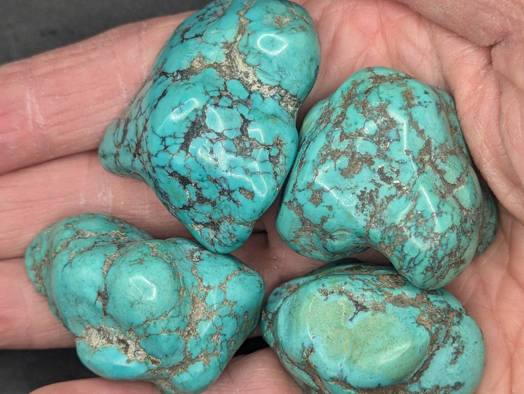 Natural Blue-green Hubei Turquoise Rough Nuggets & Slabs - Etsy