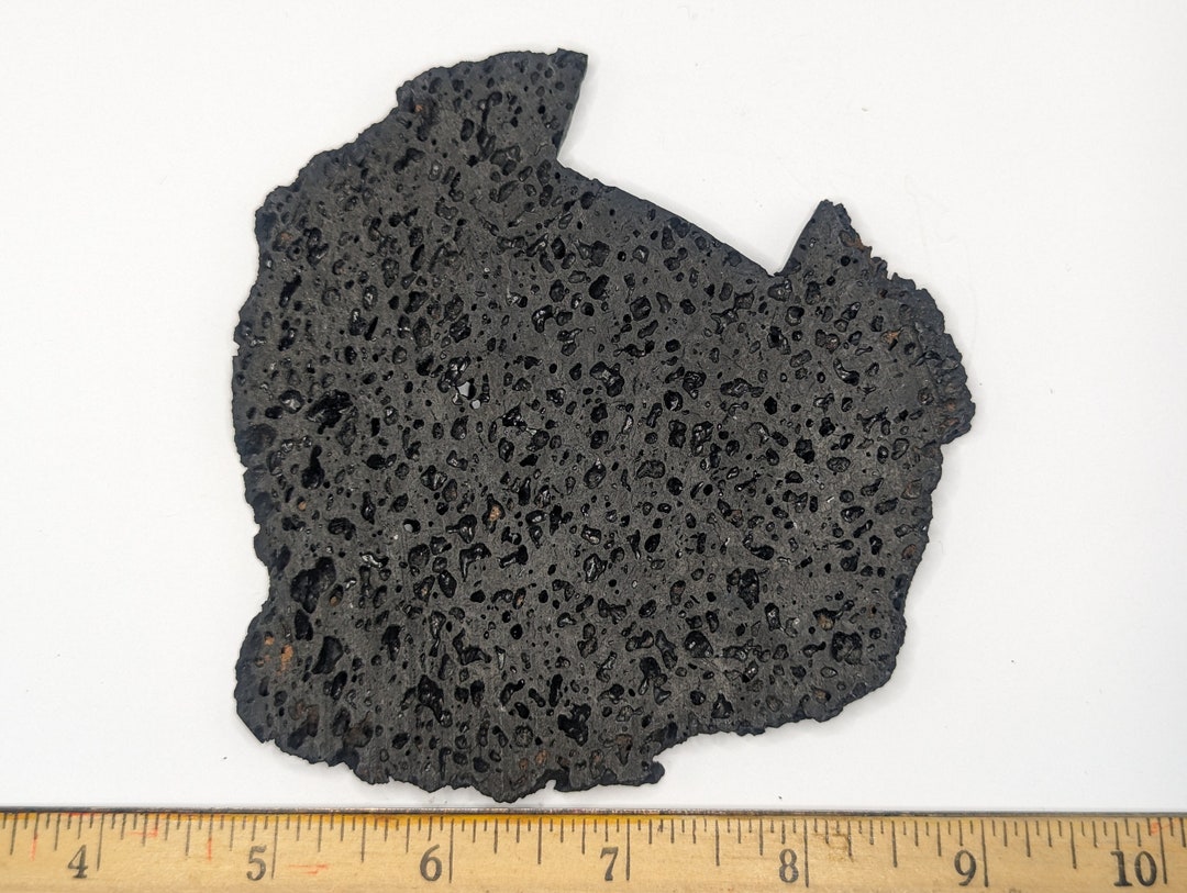 Black Volcanic Lava Rock Rough Lapidary Mineral Slabs Slices - Etsy