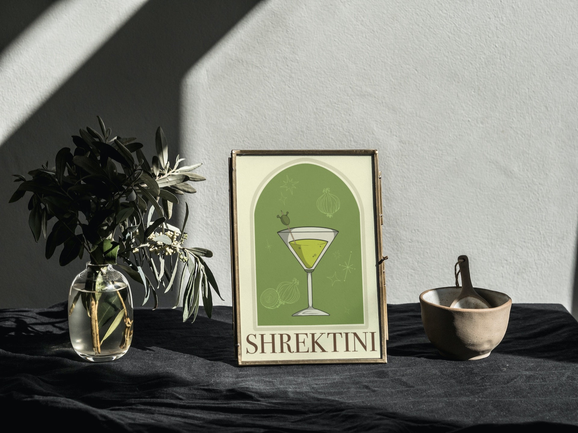 Shrek Themed Vintage Cocktail Poster - Shrektini - Etsy