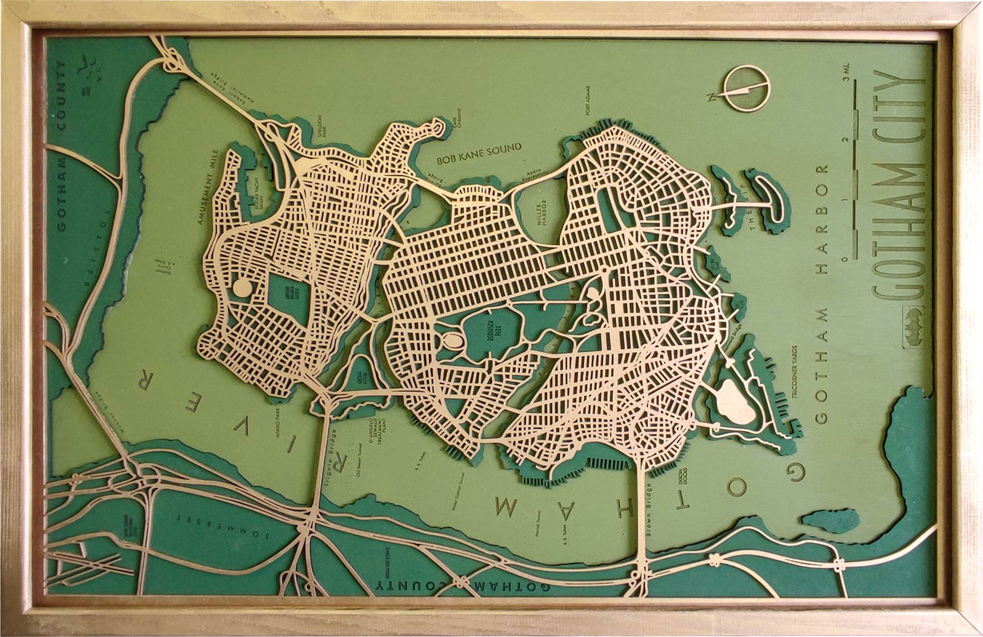 Gotham City Map - Etsy