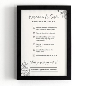 Editable Airbnb Welcome Guide Signage, Digital Template, Printable ...