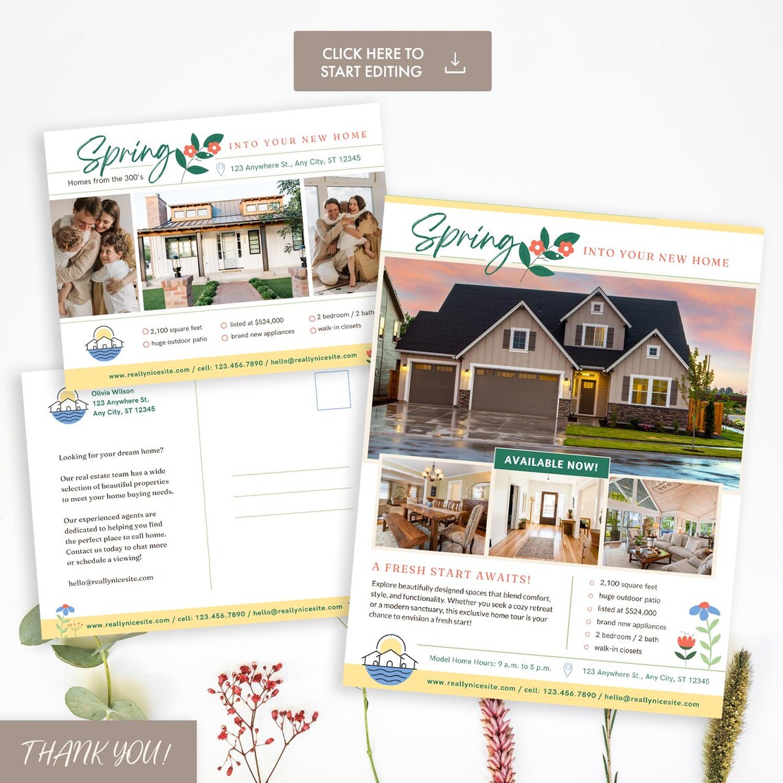 Easter Real Estate Postcards, Easter Realtor Canva Template, April Real ...