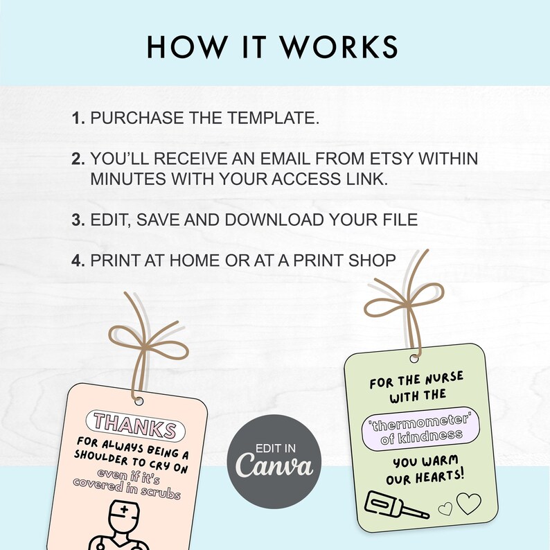 Nurse Gift Tag, Nurse Appreciation, Nurse Week Gift, Nursing School ...