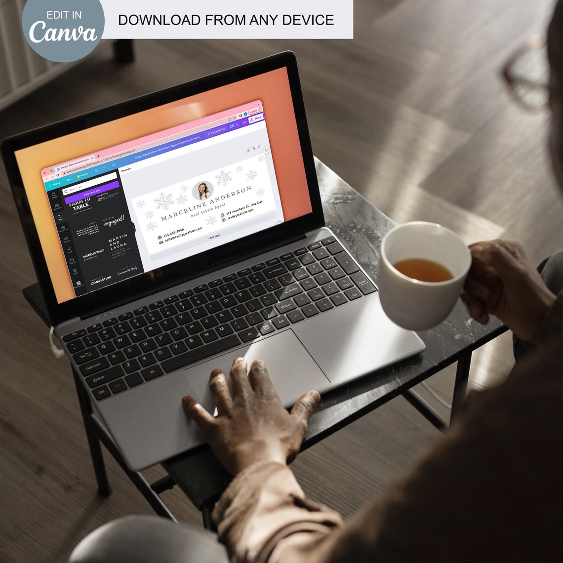 Email Signature, Winter Themed Signature, Editable Canva Template ...