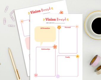 Printable Vision Board Kit 2024 - Etsy UK