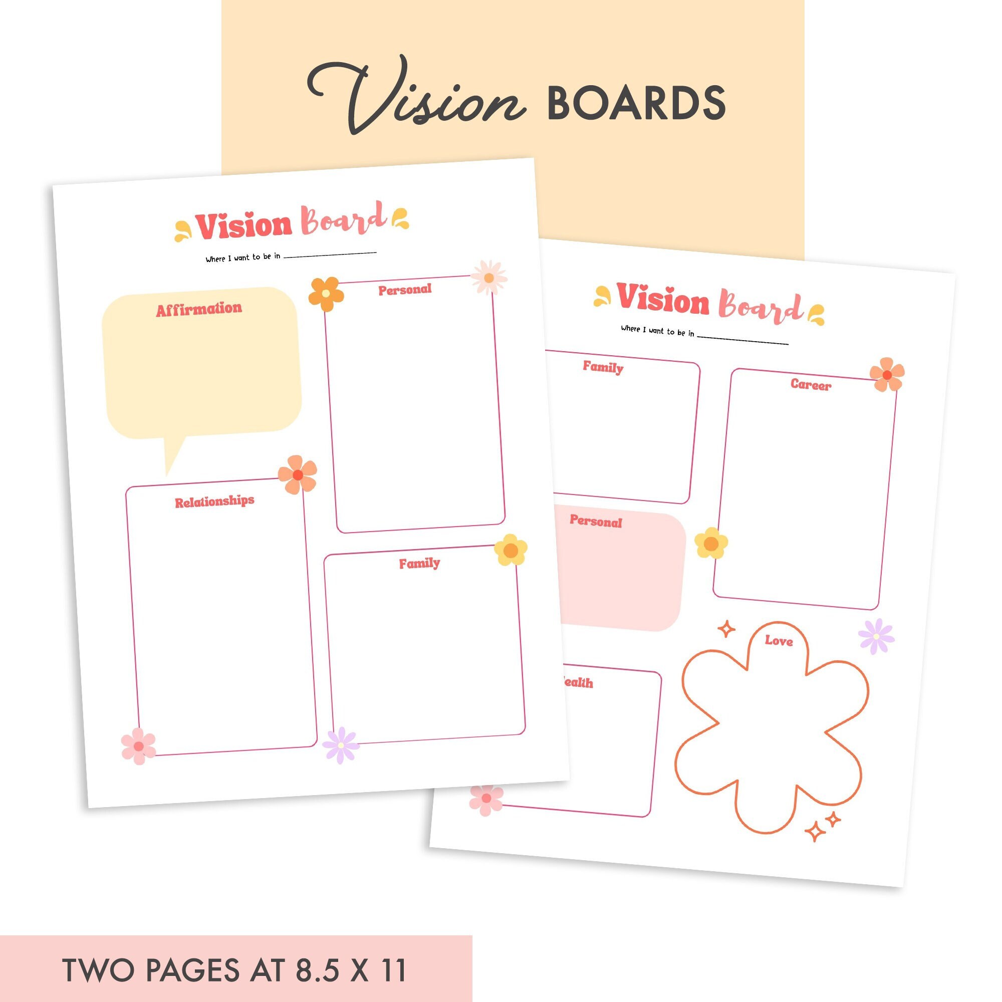 Vision Board, Vision Board Kit, Goal Settings, Goal Planner, Planner ...