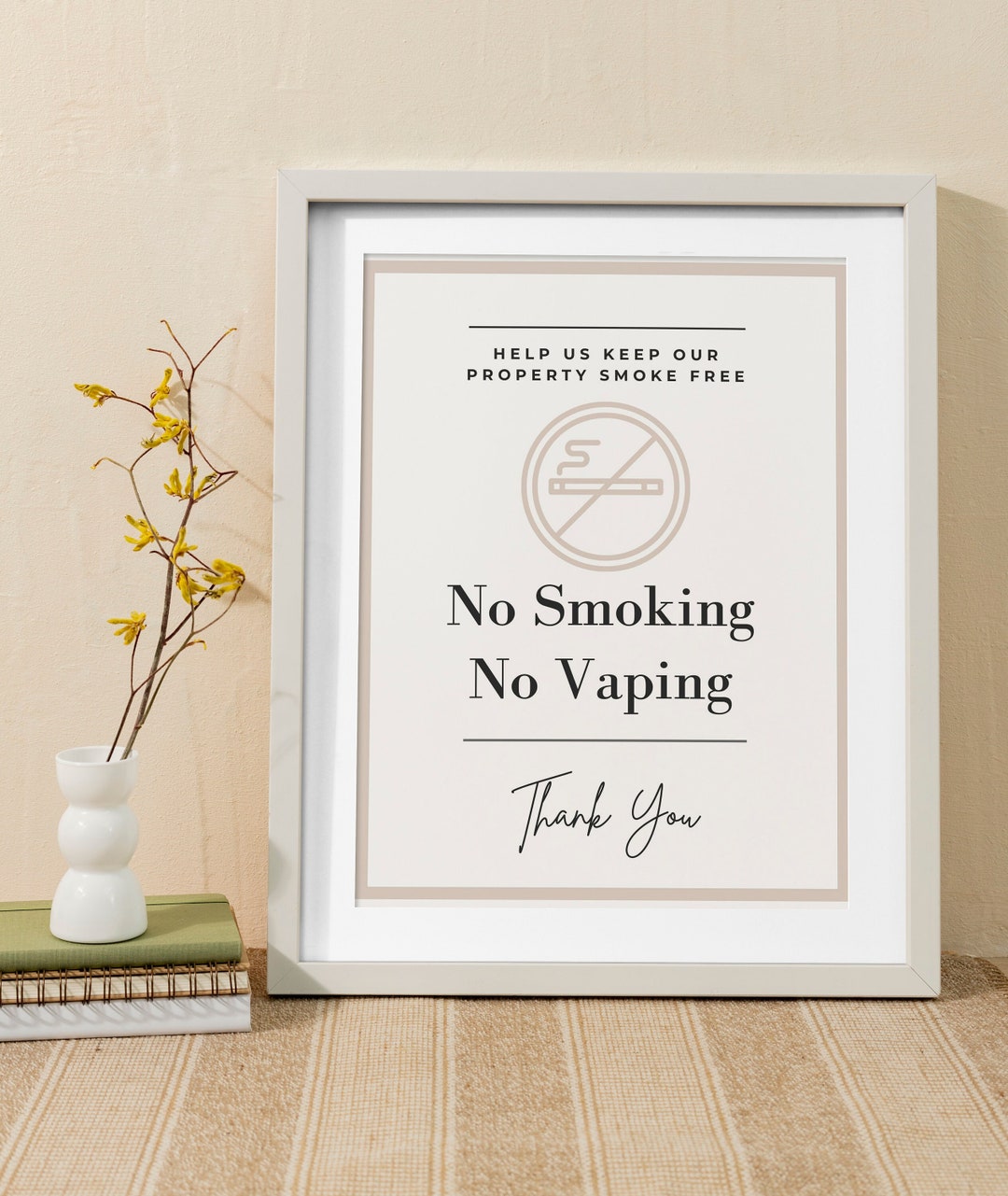 No Smoking, No Vaping Sign, Airbnb No Smoking Sign, Cute No Smoking ...