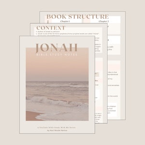 Jonah Bible Study Notes - Etsy