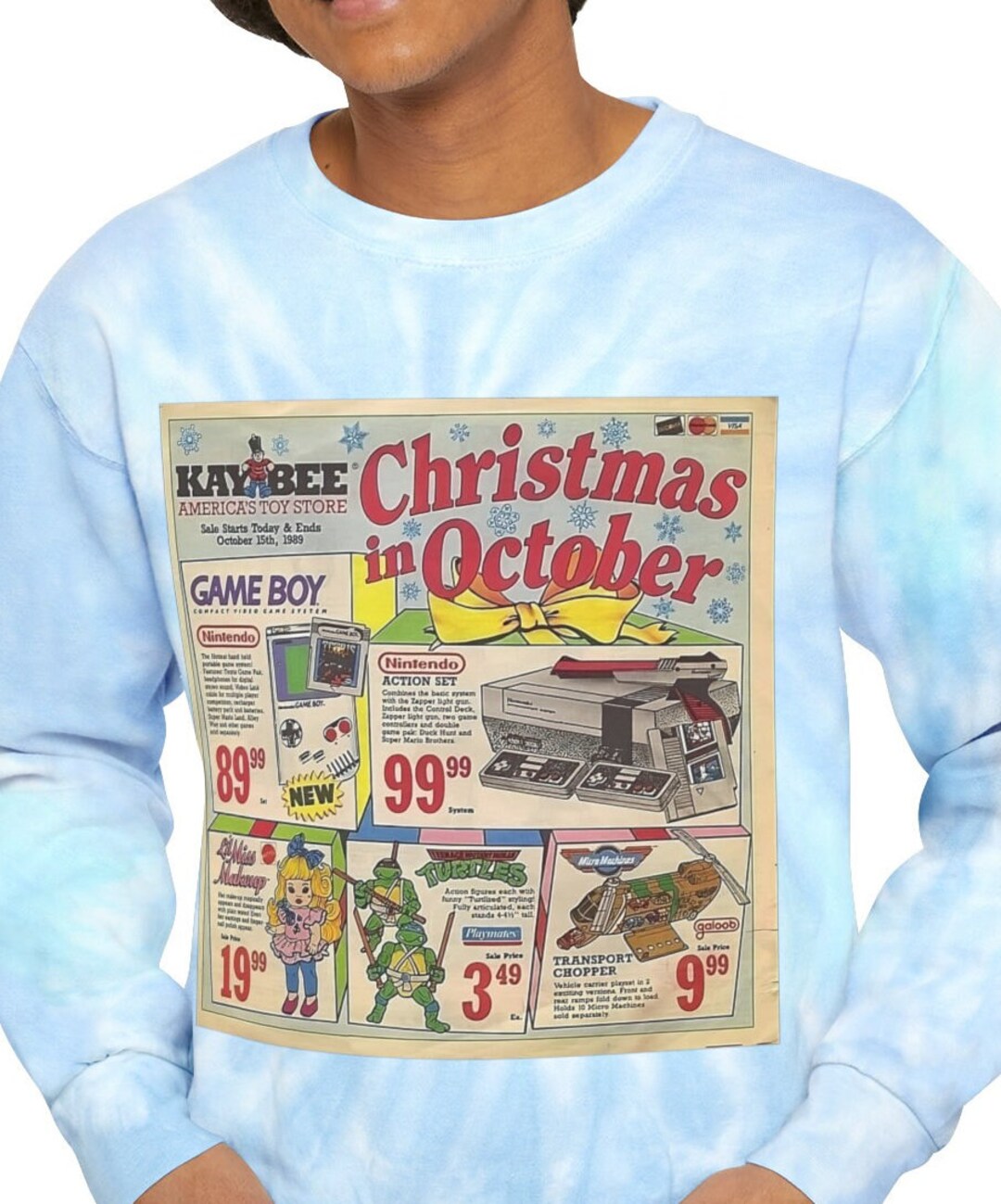 Retro 90's Toy Store Newspaper Tie-dye Sweatshirt Chic - Etsy