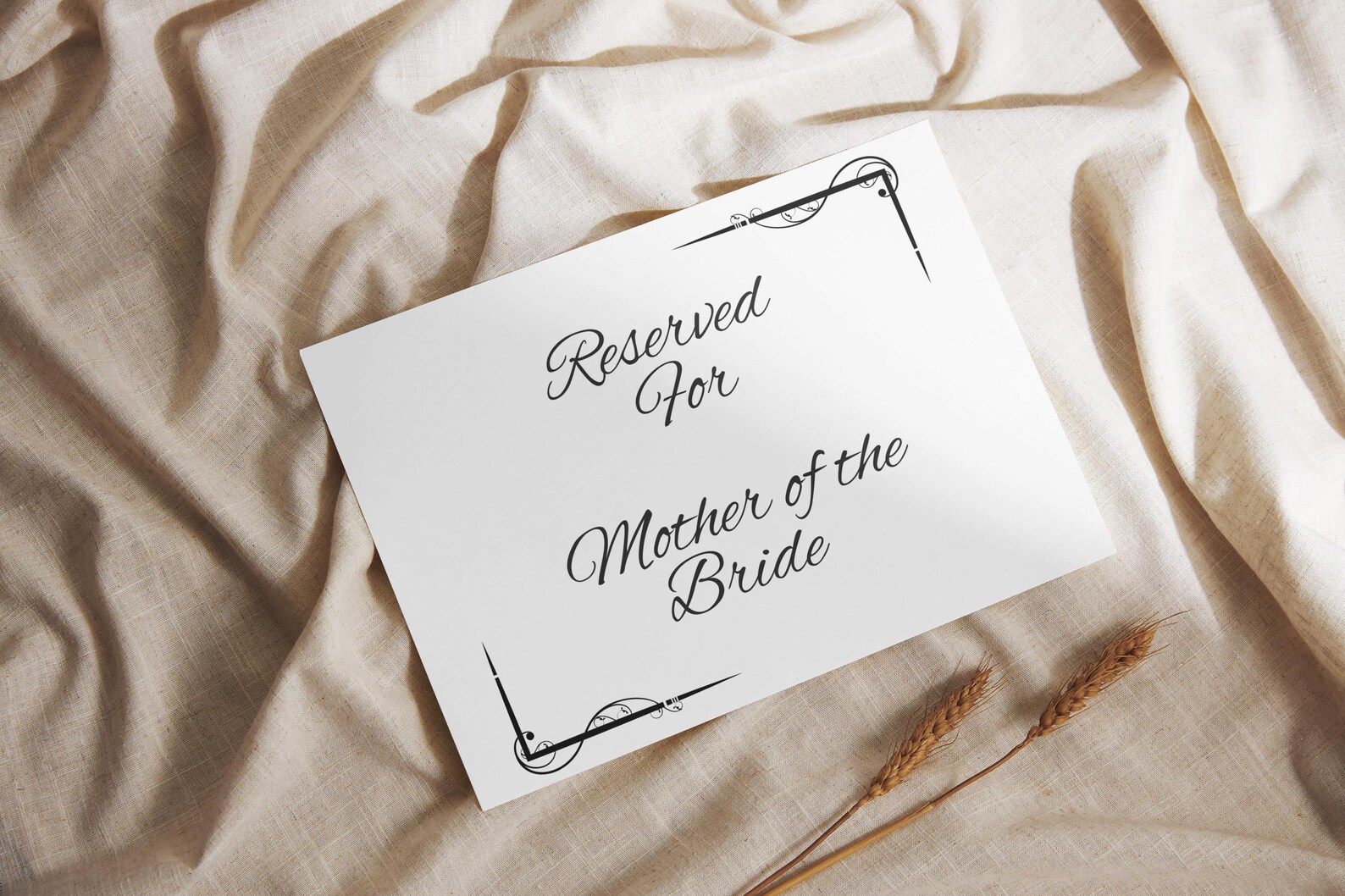 Wedding Sign Template, Reserved Wedding Sign, Digital Download ...
