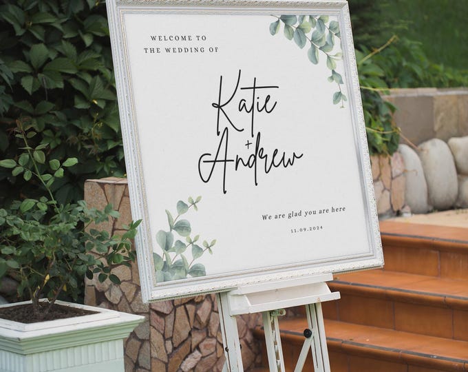 Wedding Welcome Sign Template, Wedding Welcome Board, Welcome to Our ...