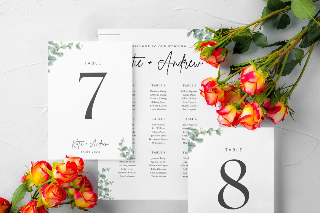 Editable Wedding Seating Chart Sign, Template, Wedding Table Sign ...
