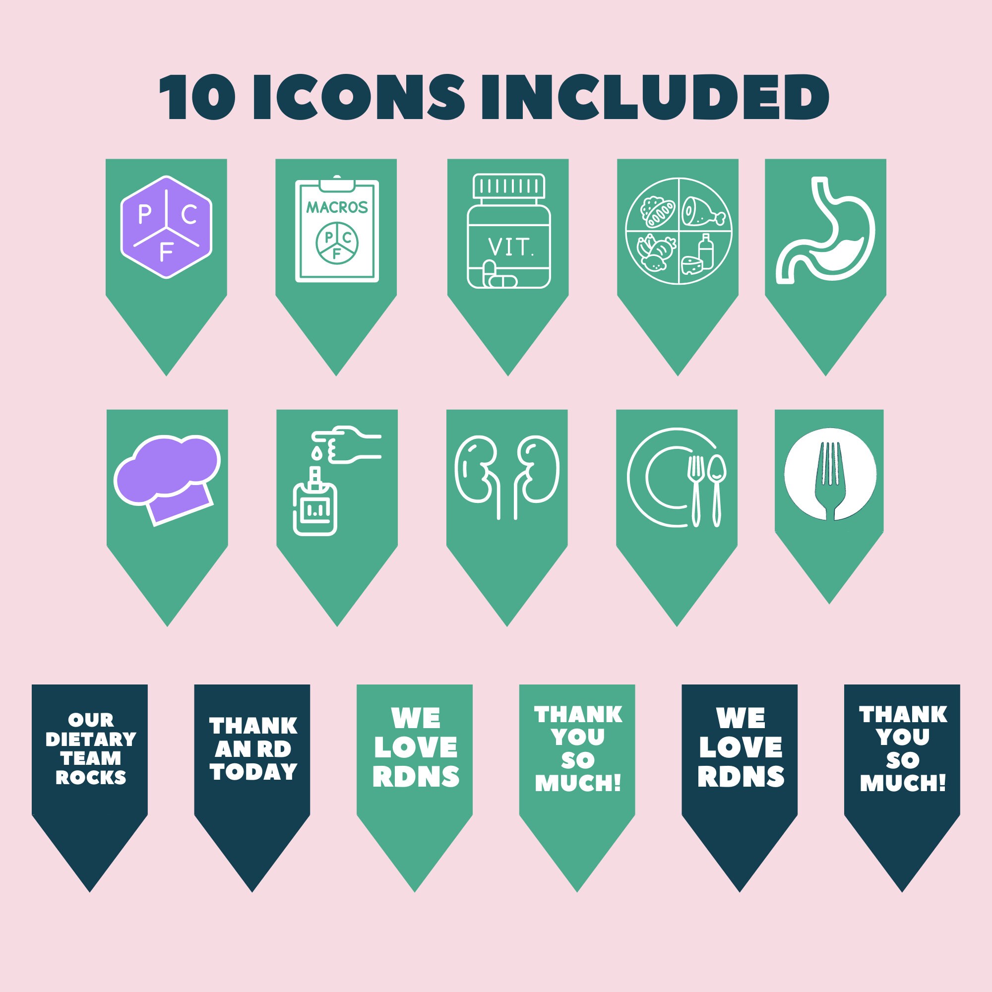 Dietitian Nutritionist Day Printable Banner Happy Registered Dietitian ...