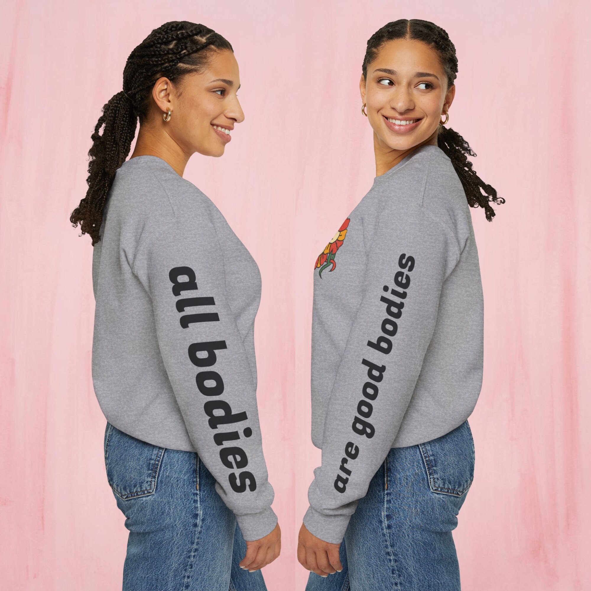 Body Positive Apparel Body Image Sweatshirt for ED Recovery All Bodies ...