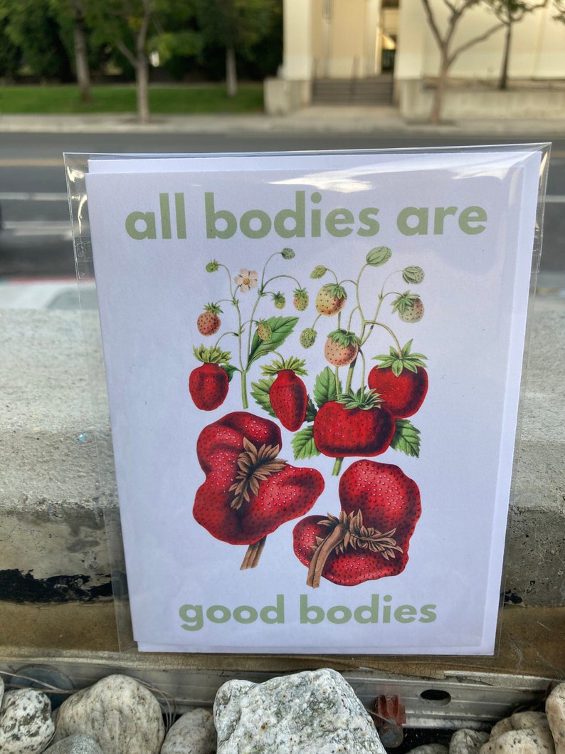 All Bodies Are Good Bodies Greeting Card 4 Pack Body Positivity Quotes ...