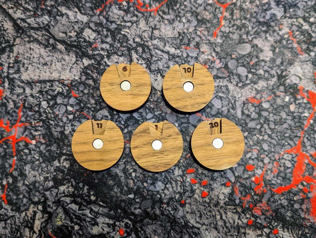 Solid Walnut Wound Counters for Warhammer 40k, Kill Team, and Warhammer ...