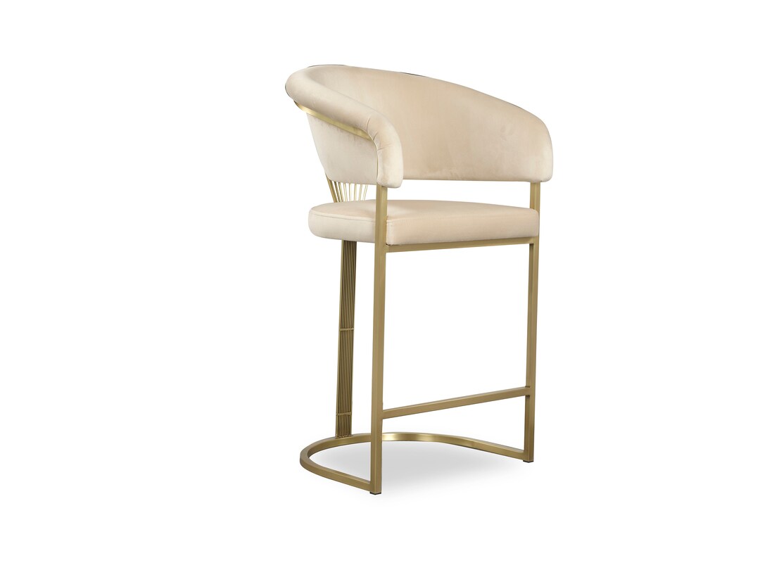Chair Dining Chair Gold Metal Legs Bar Stools Counter - Etsy