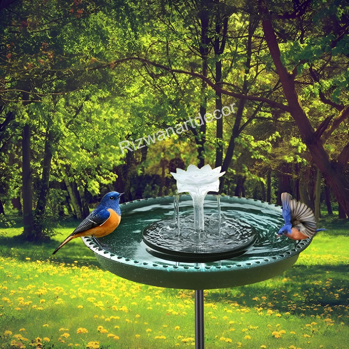 Outdoor Bird Bath With Stake Modern Bird Bath Hanging Bird Bath Garden ...