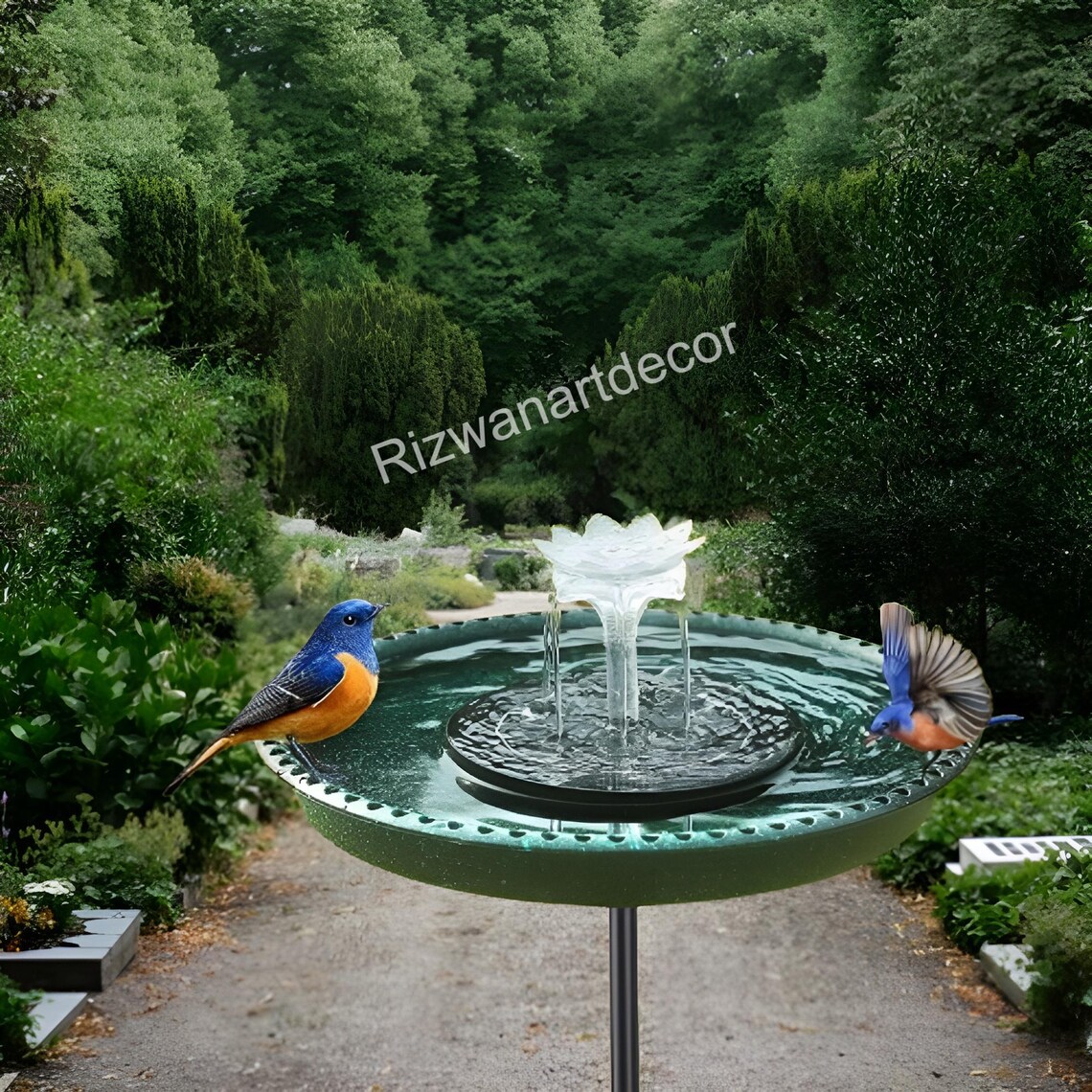 Outdoor Bird Bath With Stake Modern Bird Bath Hanging Bird Bath Garden ...