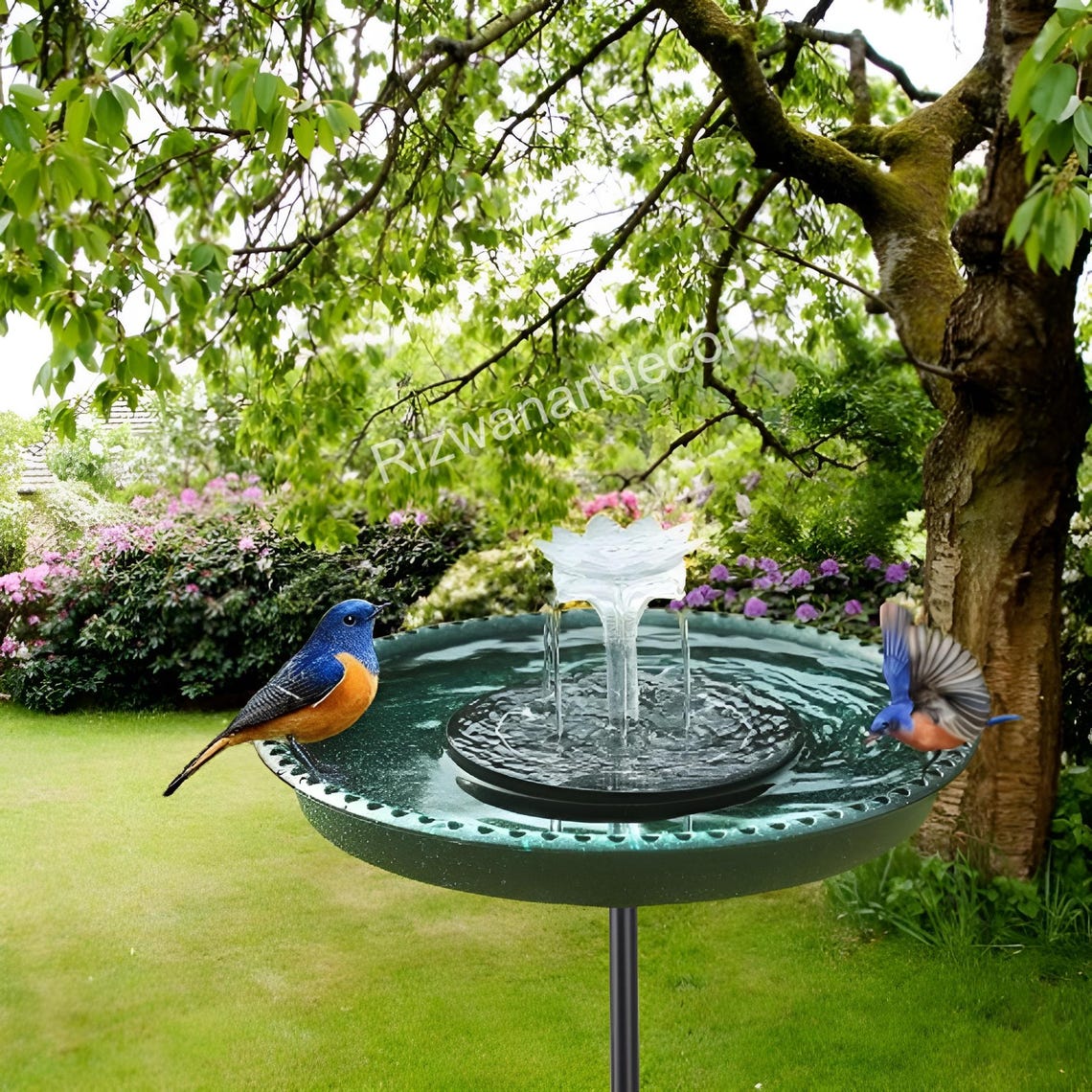 Outdoor Bird Bath With Stake Modern Bird Bath Hanging Bird Bath Garden ...