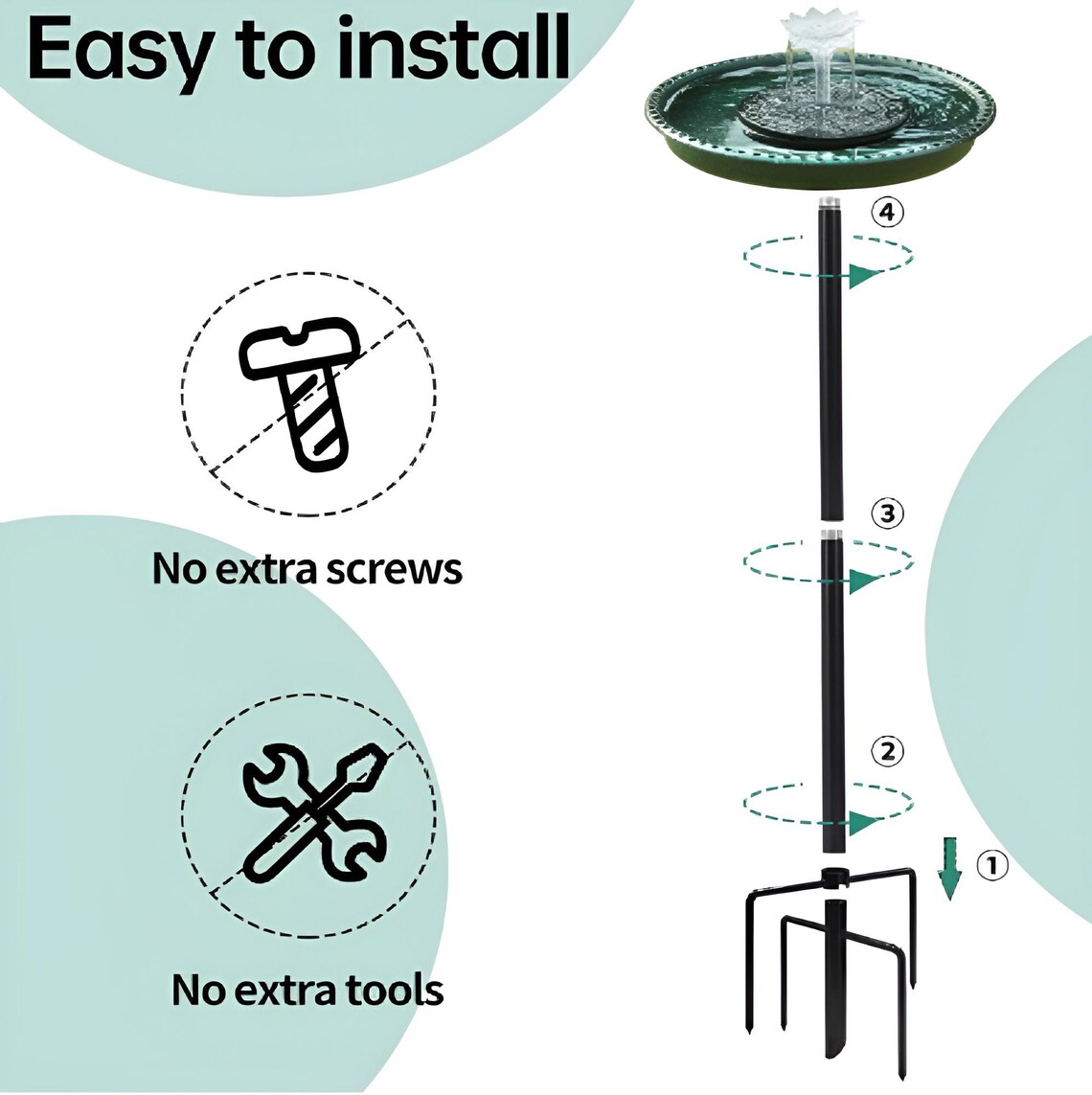 Outdoor Bird Bath With Stake Modern Bird Bath Hanging Bird Bath Garden ...