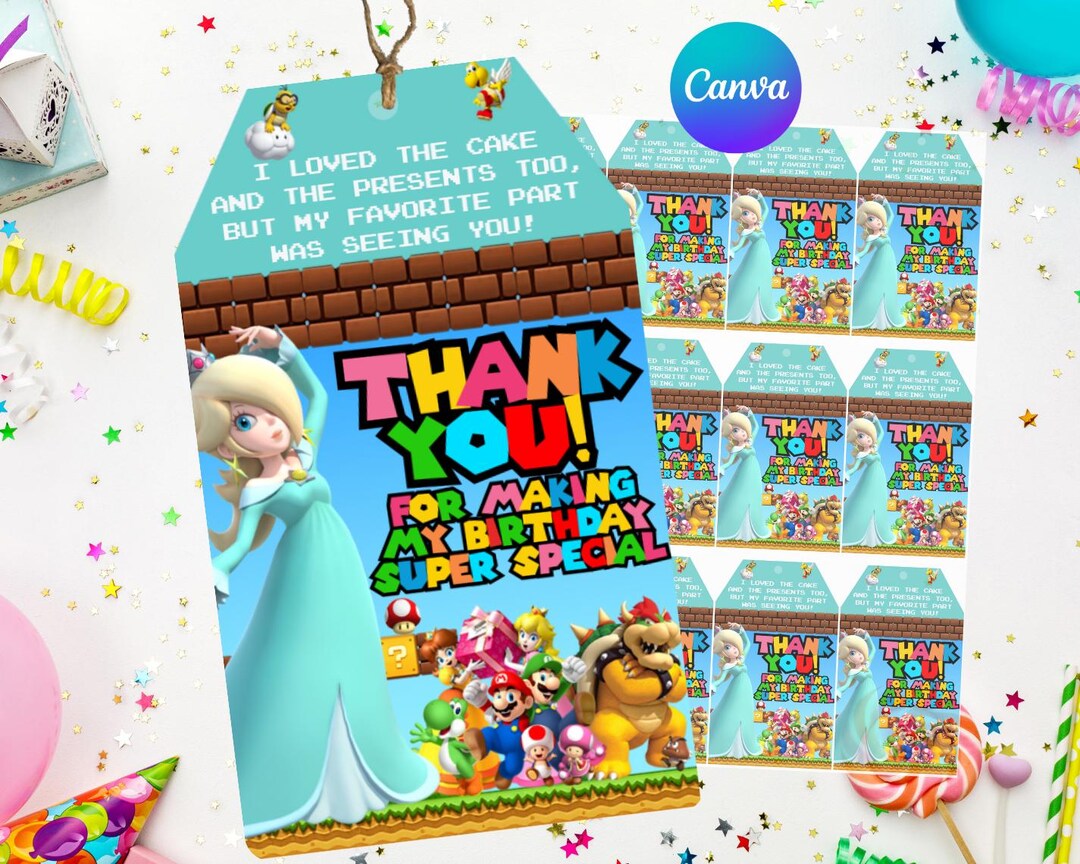 Princess Rosalina Thank You Card • Galaxy Girl Birthday • Printable ...