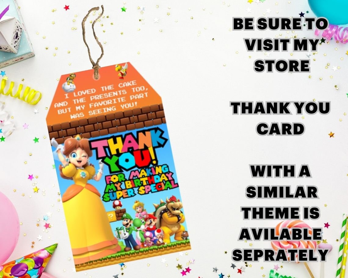 Princess Daisy Birthday Door Banner Welcome Sign Easy Editable Instant ...