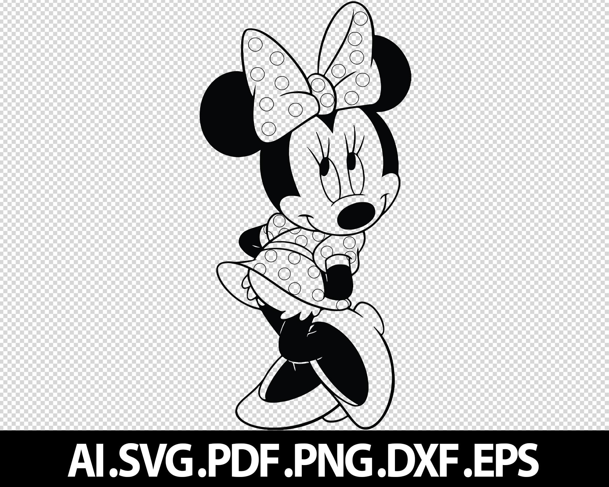 Minnie Mouse SVG PNG PDF Vector Digital File Download - Etsy